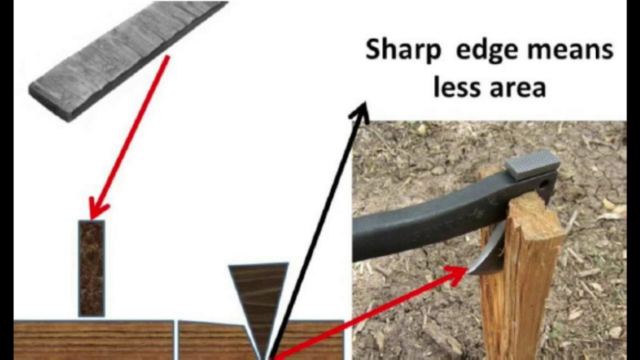 PHY - With same force why sharp knife cuts better than a blunt knife? (PRESSURE - explained ...