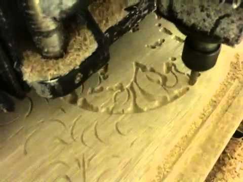 belt drive Cnc machine v carving. showing mechanics. - YouTube