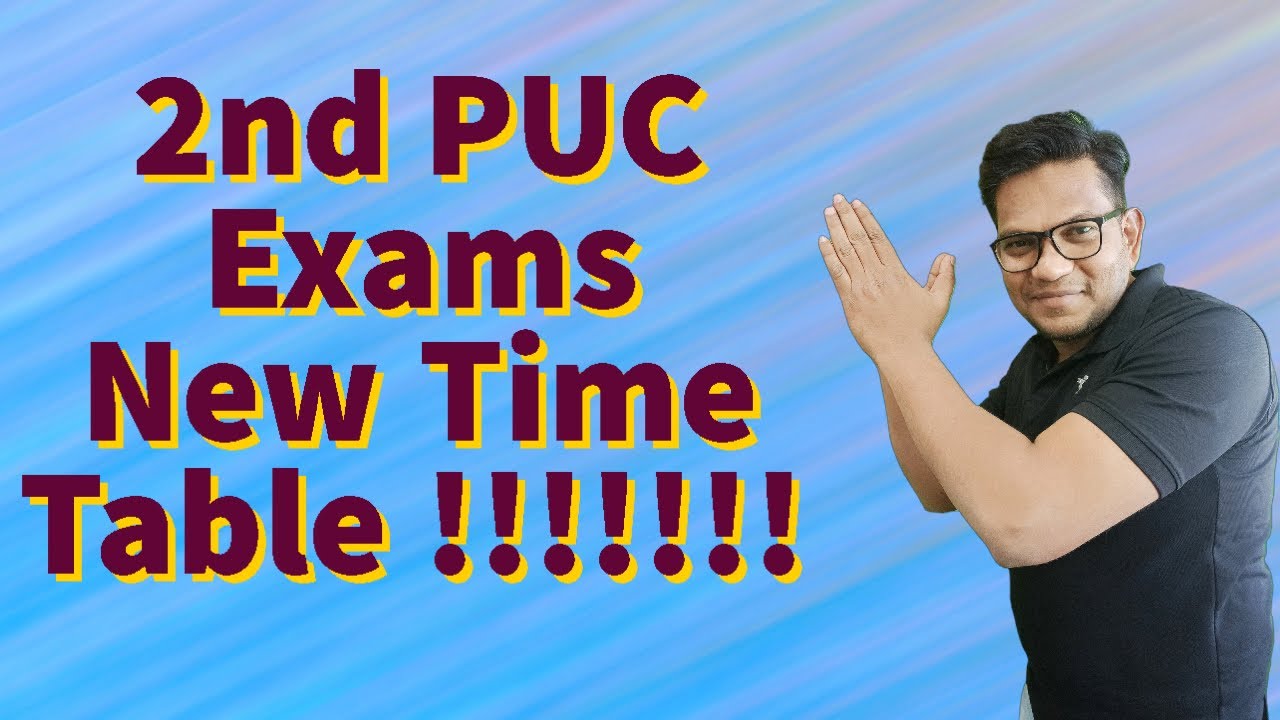 2nd PUC Exams time table 2022 | 2022 PU board exams New time table ...