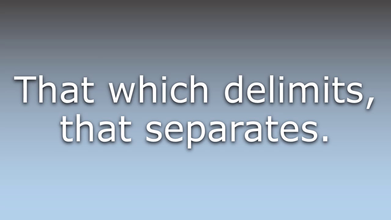 What does Delimiter mean? - YouTube