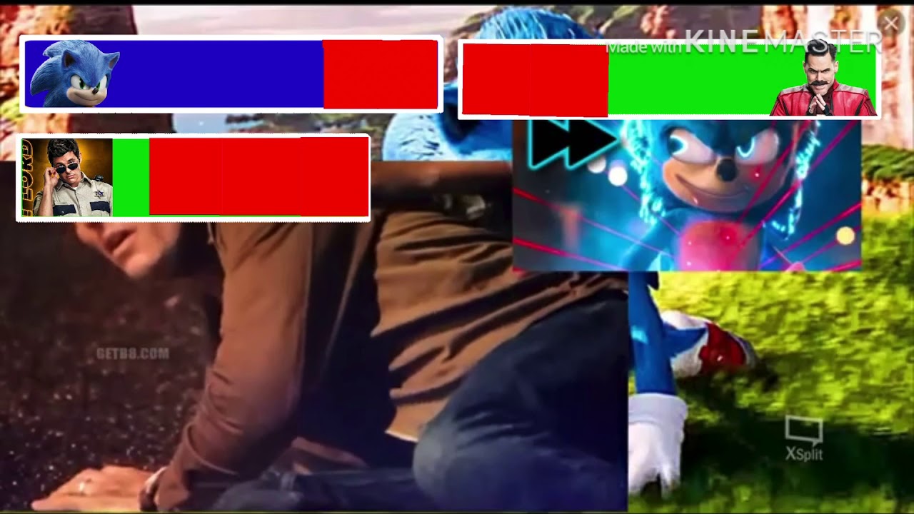 Sonic The Hedgehog Movie Final Battle With healthbars - YouTube
