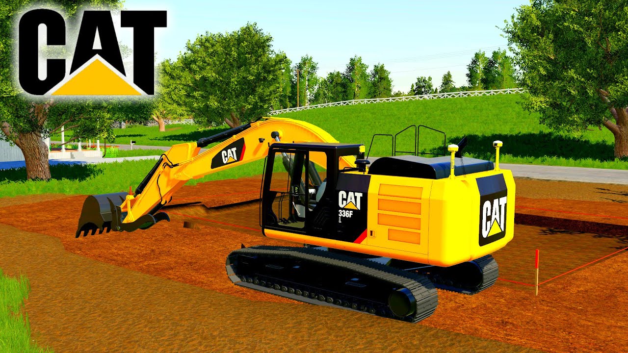 NEW 30t EXCAVATOR 🚧 CAT 336F 🚧 LOAN OAK TP MAP FARMING SIMULATOR 19 ...