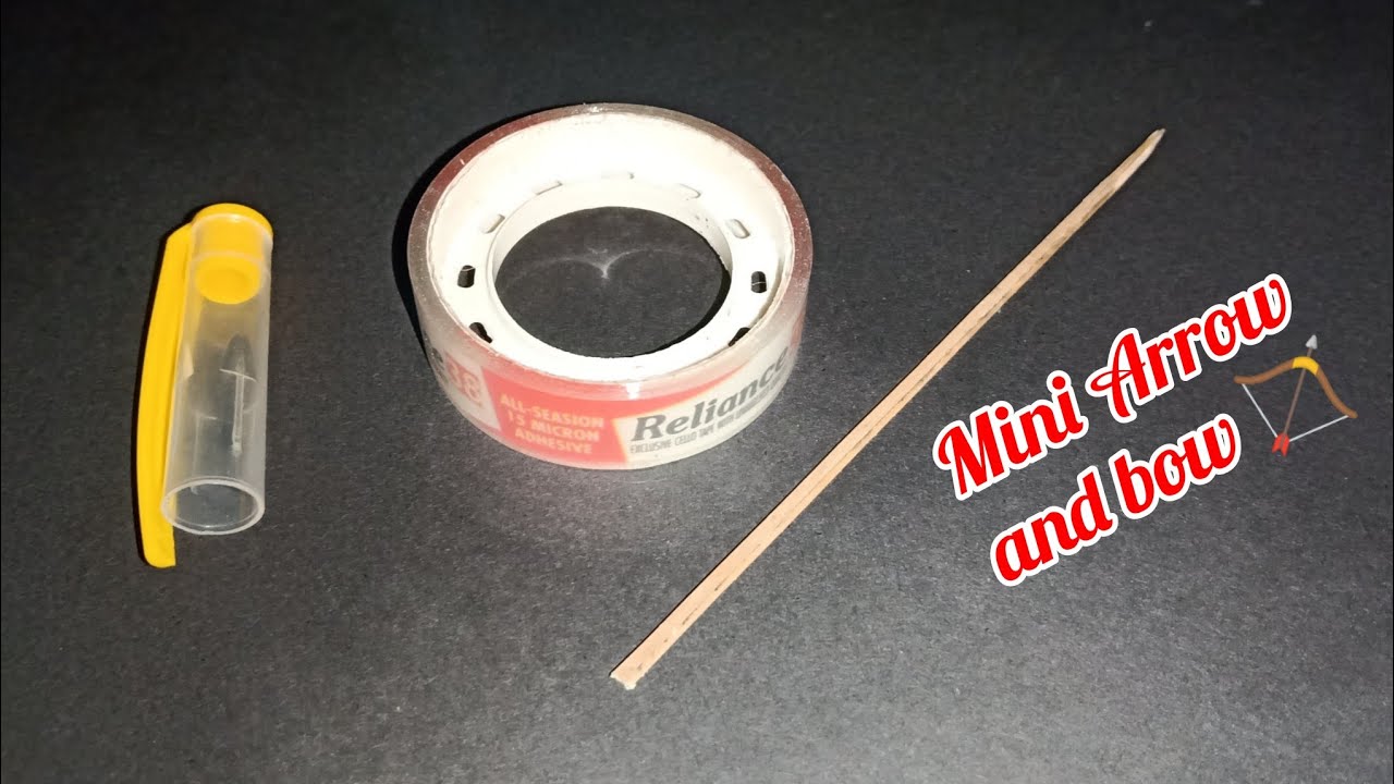 how to make arrow and bow with pen cap | mini arrow with pen cap - YouTube