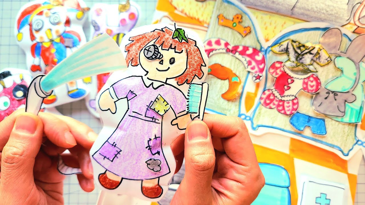 Paper Diy🎠 The Amazing DIGITAL CIRCUS MAKE OVER #asmr #paperdiy - YouTube