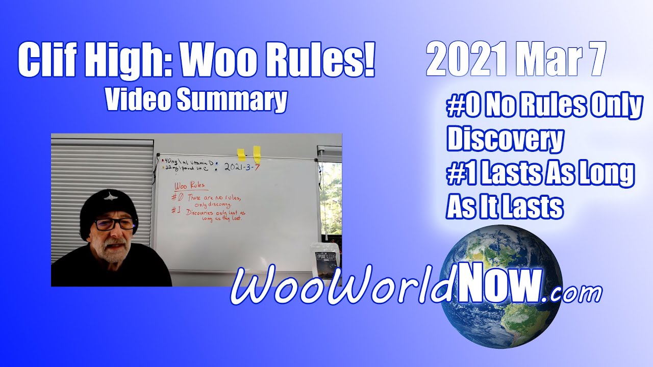 Clif High - Woo Rules Video Summary (2021 March 7) - YouTube