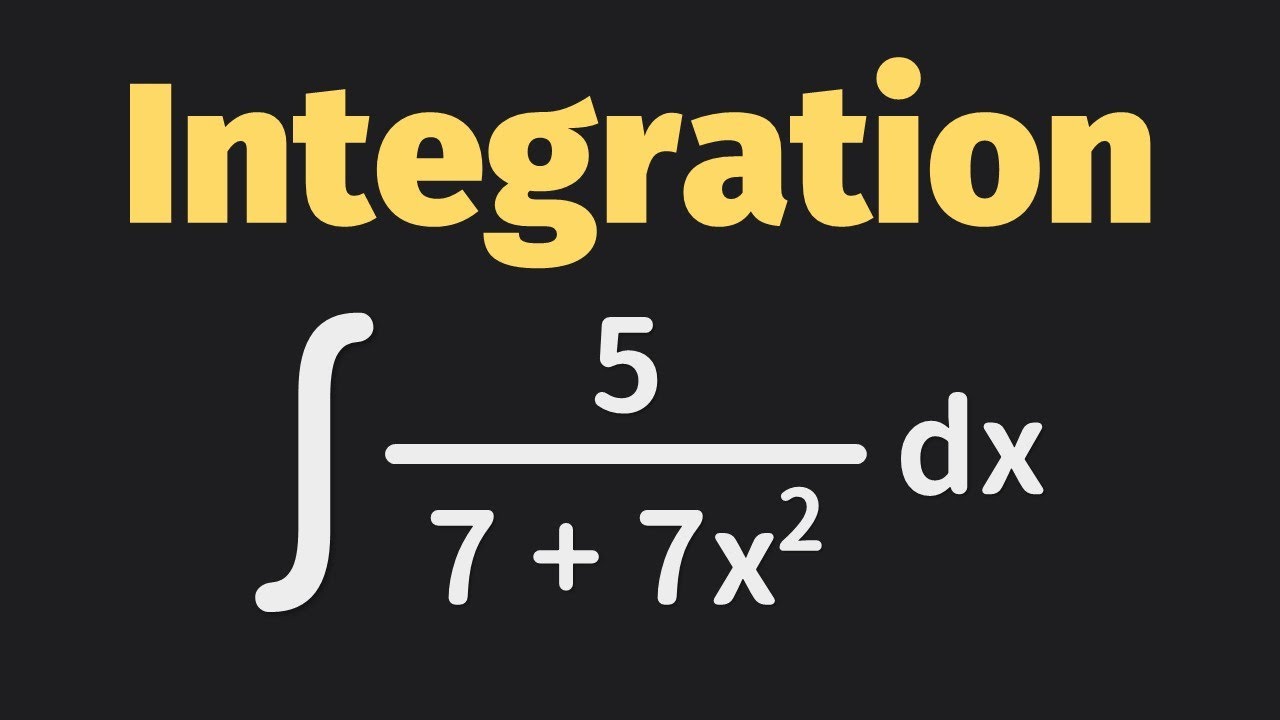 Integration of a Rational Function - It's ArcTangent | Integration ...