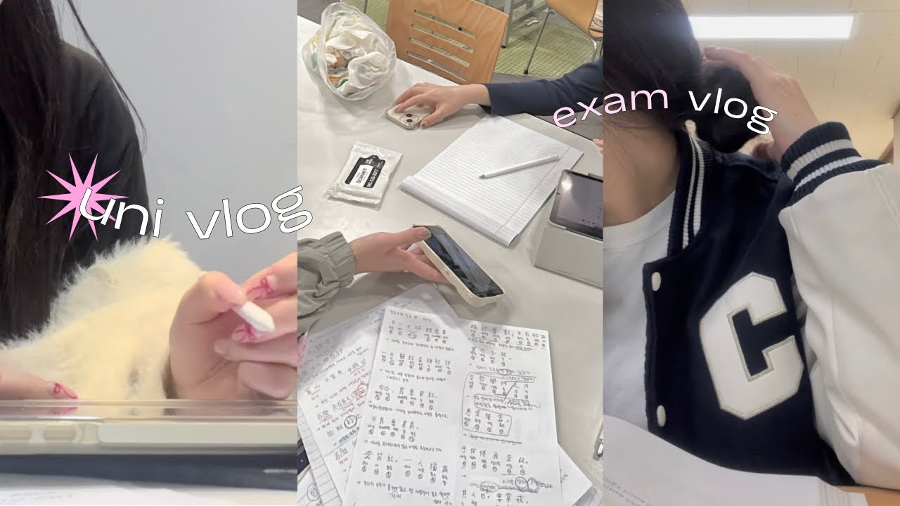 Vlog 대학생 시험기간 브이로그 • 벼락치기의 왕 • 현실 대학교 브이로그 ₍՞ ՞₎ ˖ 공부 브이로그 • Uni