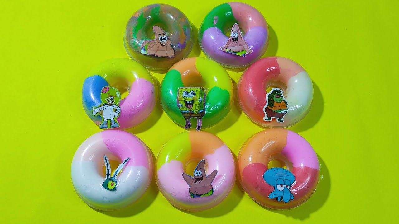 Spongebob Squarepants - Looking CLAY With Rainbow Donuts Coloring Mix ...