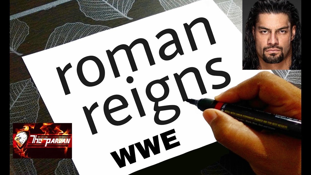 How To Turn Words roman reigns into Cartoon - Drawing Roman Reigns ...