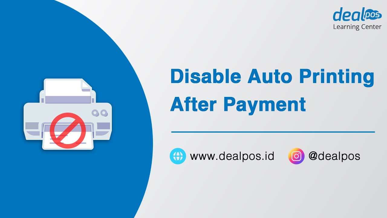 Disable Auto Printing After Payment - YouTube