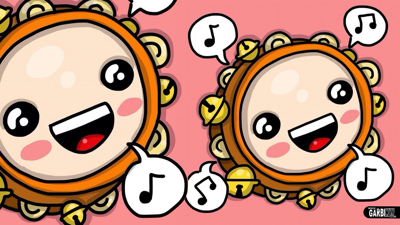 Cómo dibujar una Pandereta - Dibujos Navideños estilo Kawaii by Garbi ...