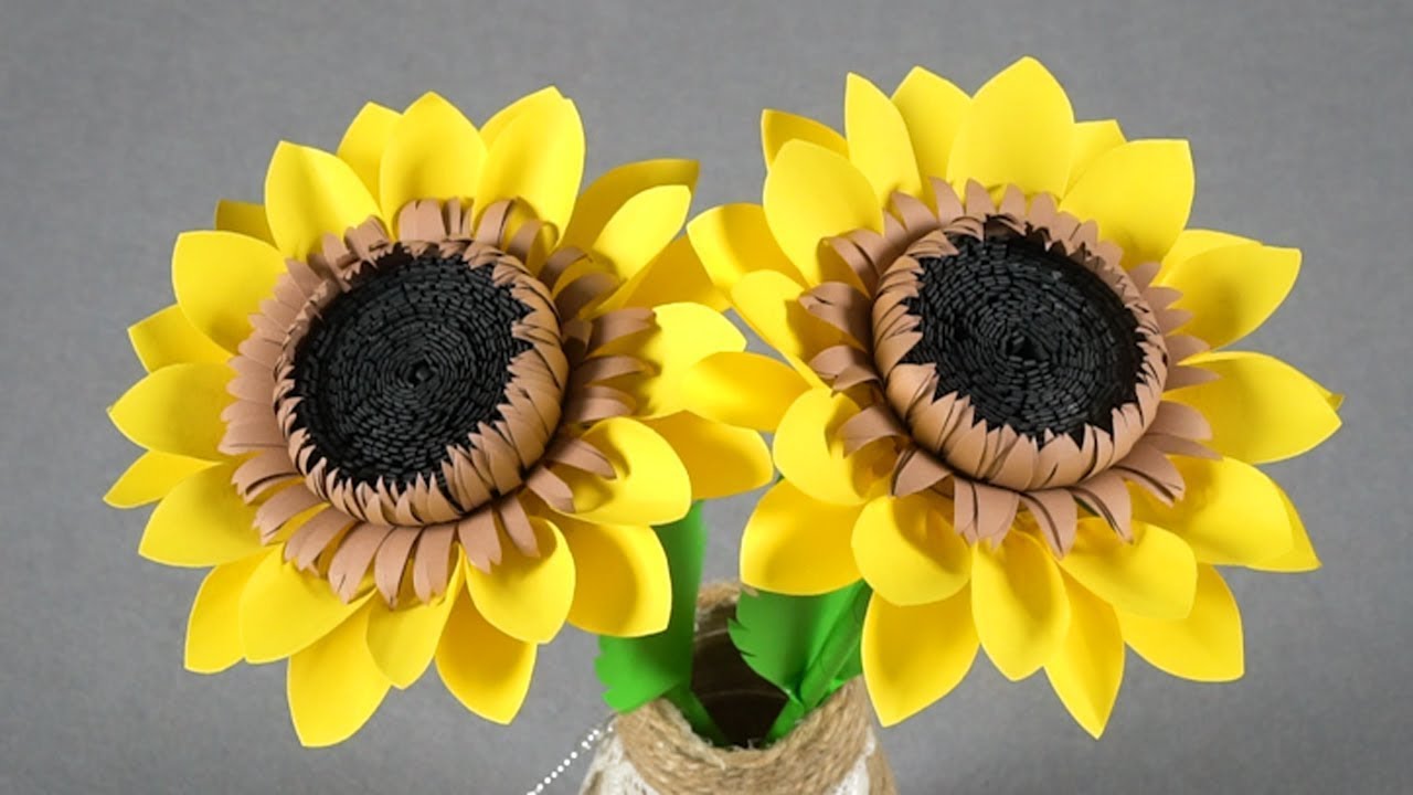 Paper Sunflower How To Make Paper Sunflower Paper Crafts Ideas Paper Sunflower How To Make Paper Sunflower Paper Crafts Ideas