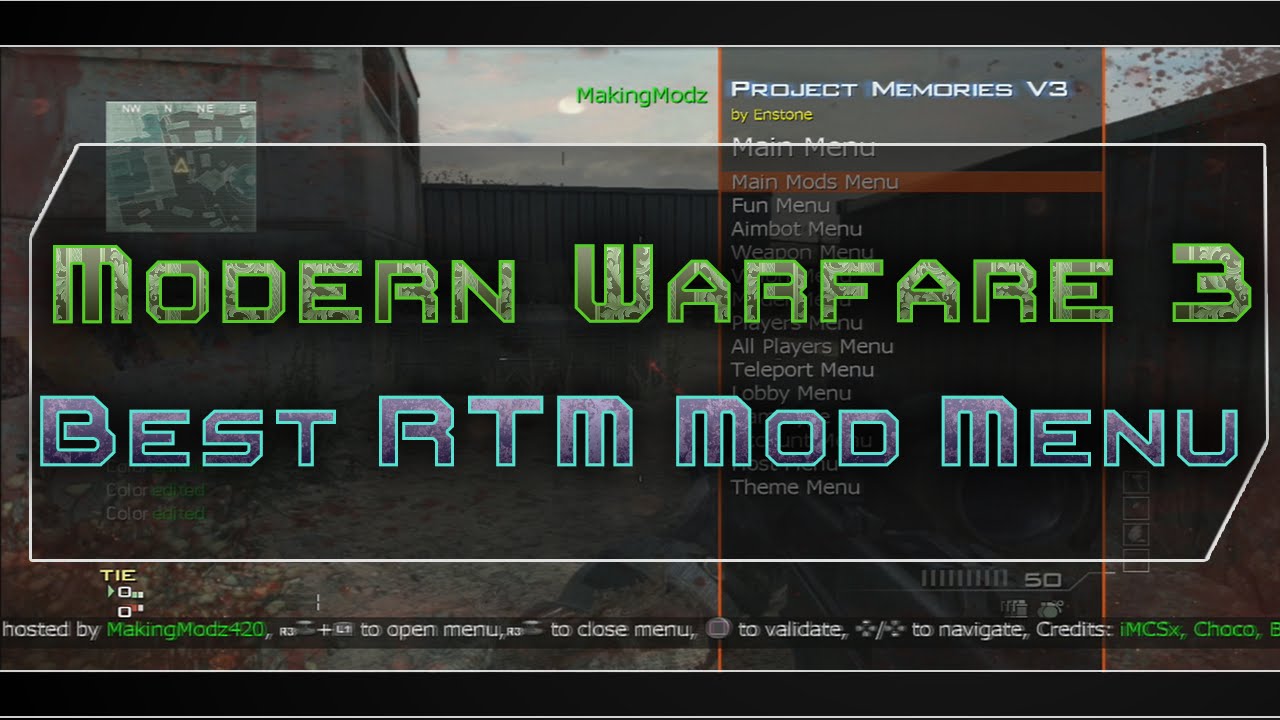 [PS3/MW3/1.24] Best RTM Mod Menu | Project Memories V3 - YouTube