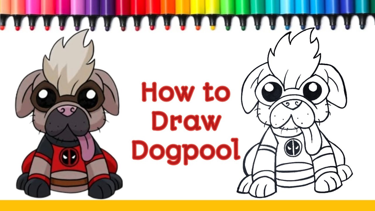 How to draw Dog pool |Easy drawing |Just arts - YouTube