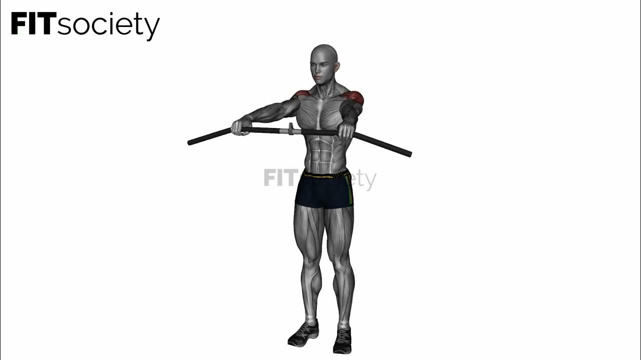 Front Shoulder Stretch With Bar Exercise Fitness Oefening Fitsociety Youtube