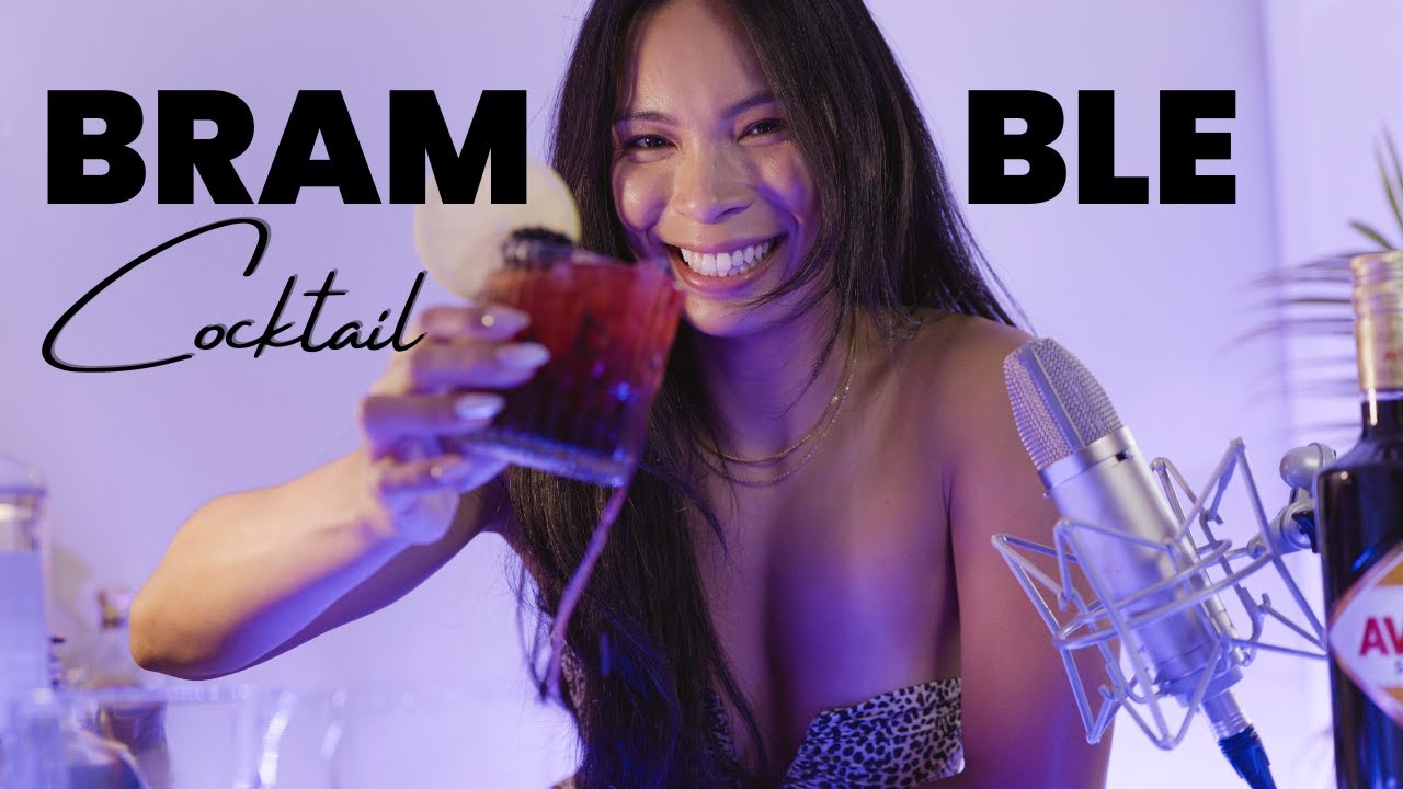 I made an ASMR cocktail - Classic Blackberry Bramble - YouTube