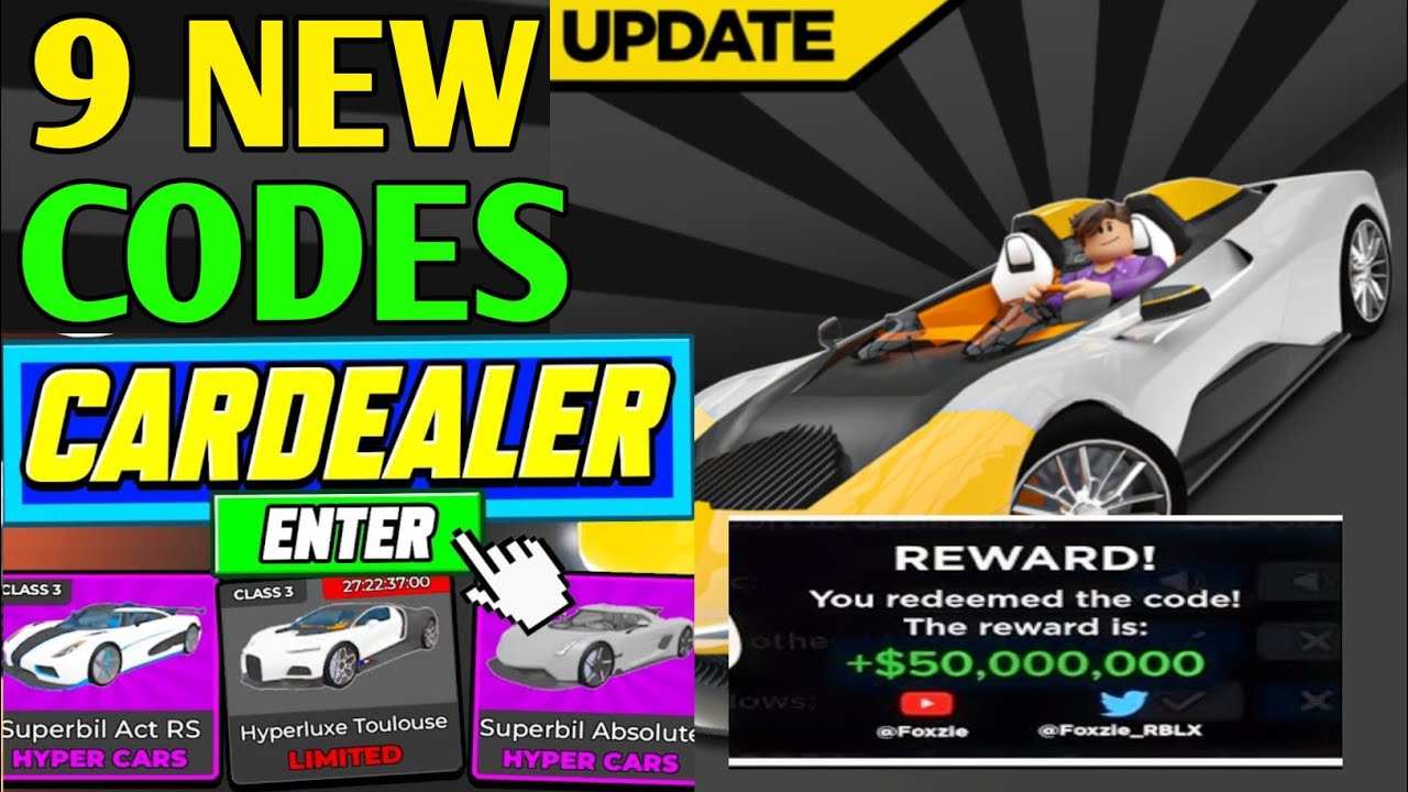 UPDATE⚡ CAR DEALERSHIPS TYCOON CODES IN AUGUST 2024 | ROBLOX CODES ...