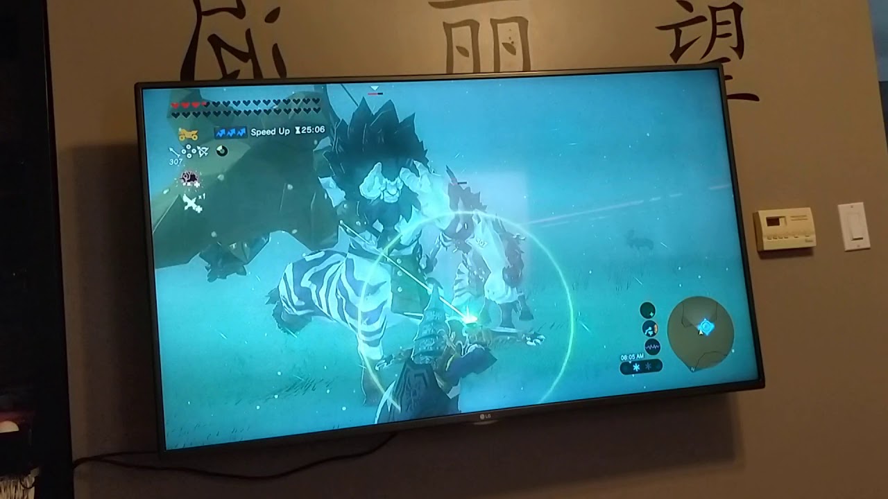 Zelda botw : Link fighting 2 lynels - YouTube