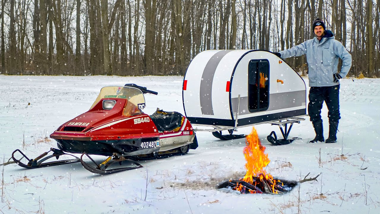 CAMPING IN -15°... Snowmobile Camper Conversion - Camping Alert