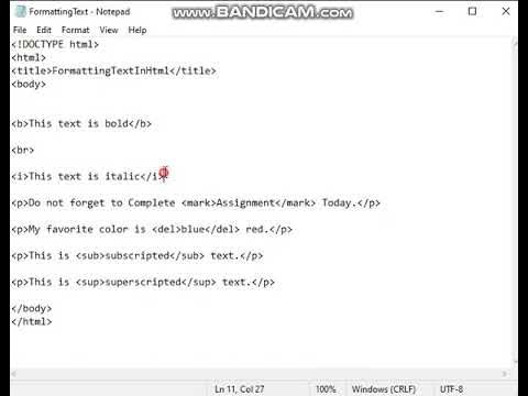 html-Formatting Text - YouTube