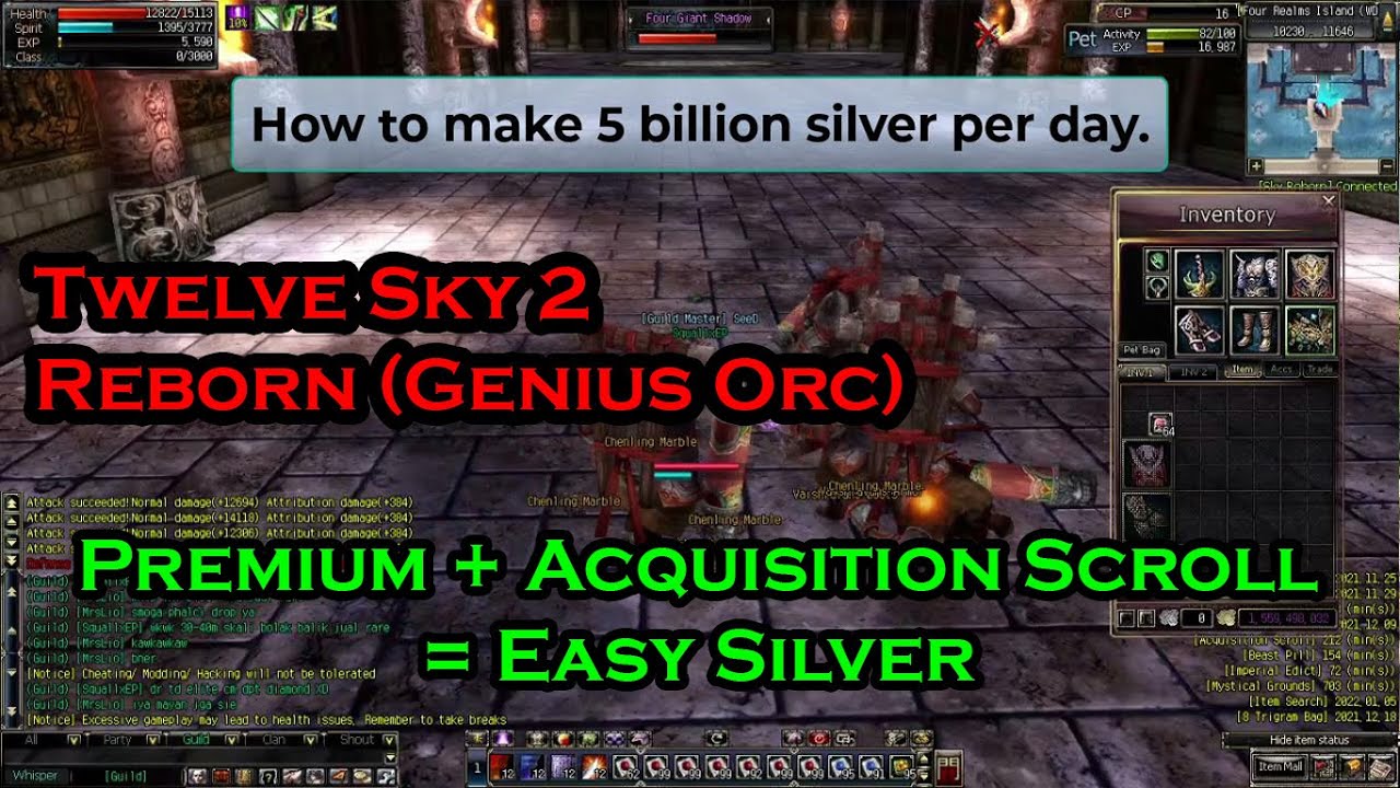 Twelve Sky 2 Reborn - How To Make 5 Billion Silver Per Day - YouTube