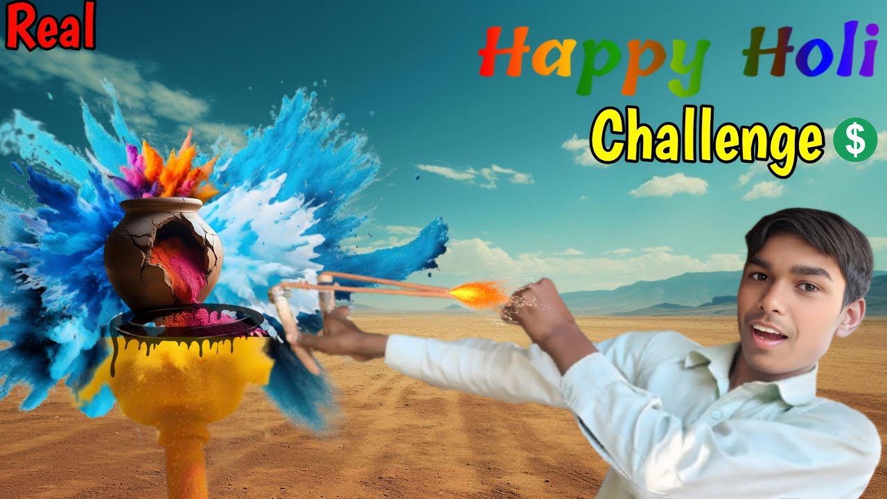 "Earthen Pot Holi Blast: Gulal Explosion & Cracked Mud Experiment ...