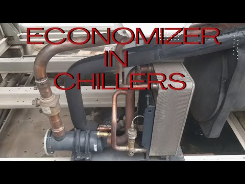 Economizer in chiller. ECONOMIZER sub assembly. चिलर में ECONOMIZER का ...