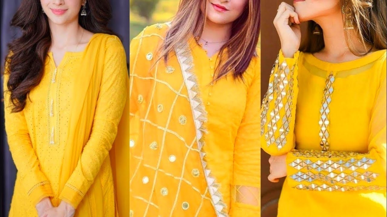modern beautiful stylish simple dresses for girls yellow prices all ...