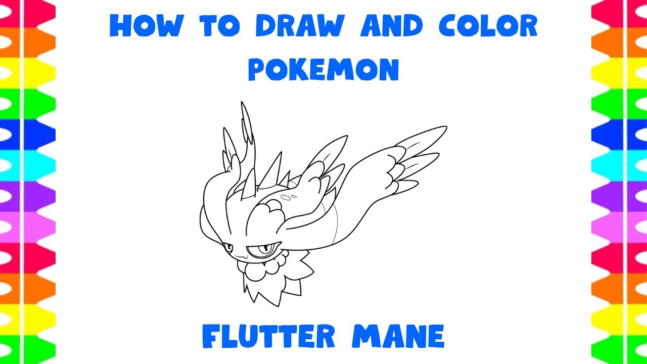 How to Draw Pokemon Flutter Mane l Drawing Video Pokemon Flutter Mane ...