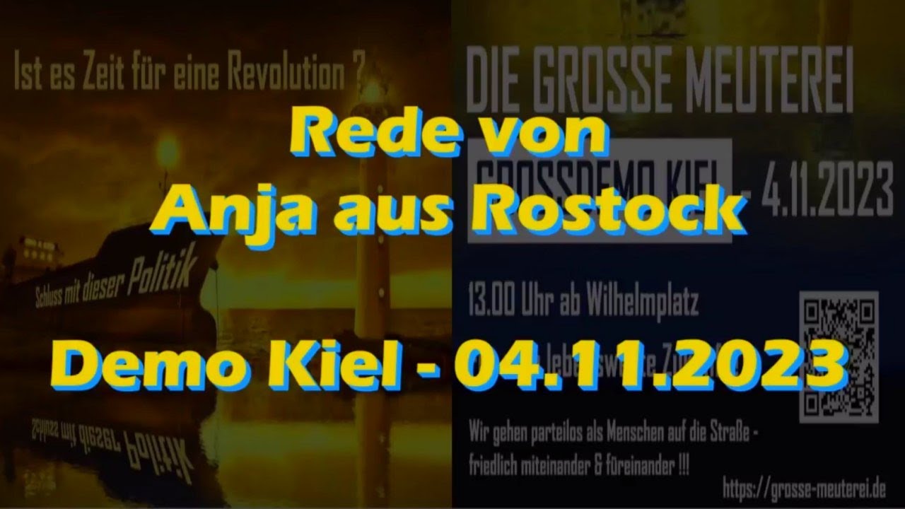 Rede Anja aus Rostock - Demo Kiel - 041123 - #beobachterlive - YouTube