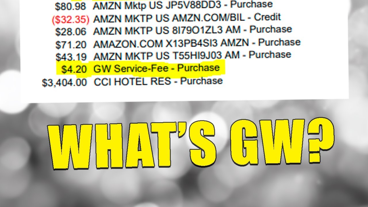 GW Service Fee Kennesaw GA Charge On Bank Statement Explained - Here’s Why You Have It! - YouTube