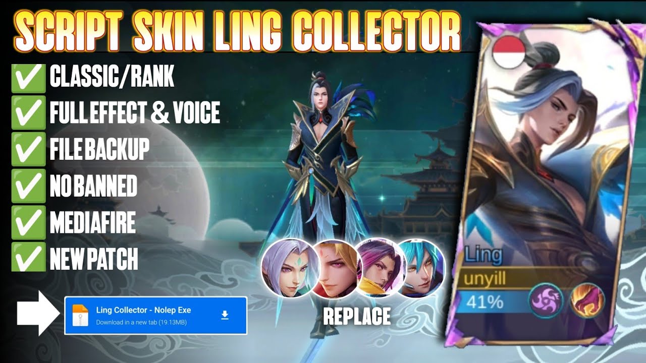 Script Skin Ling Collector Full Effect | Full Voice | New Patch - YouTube