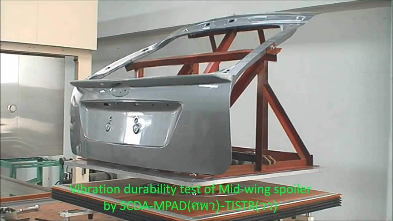 vibration durability test of mid wing spoiler - YouTube