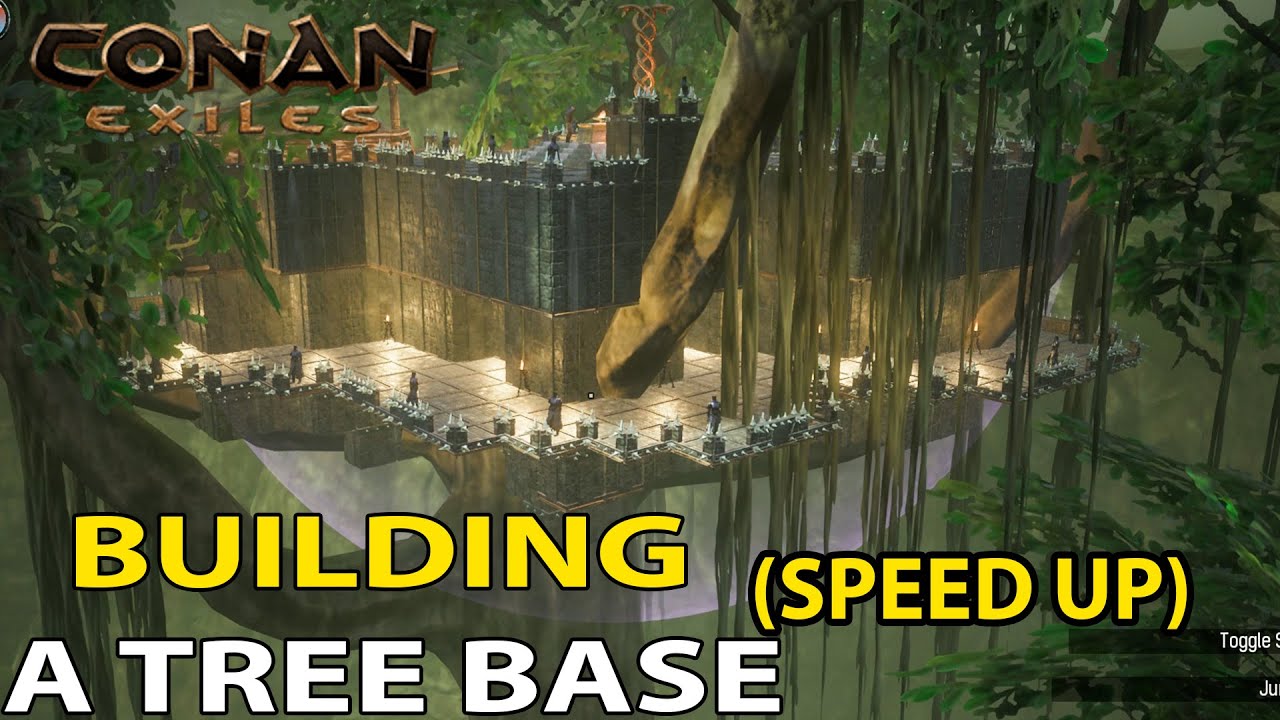 Building A Tree Base (Speed Up) - Conan Exiles PS4 - YouTube