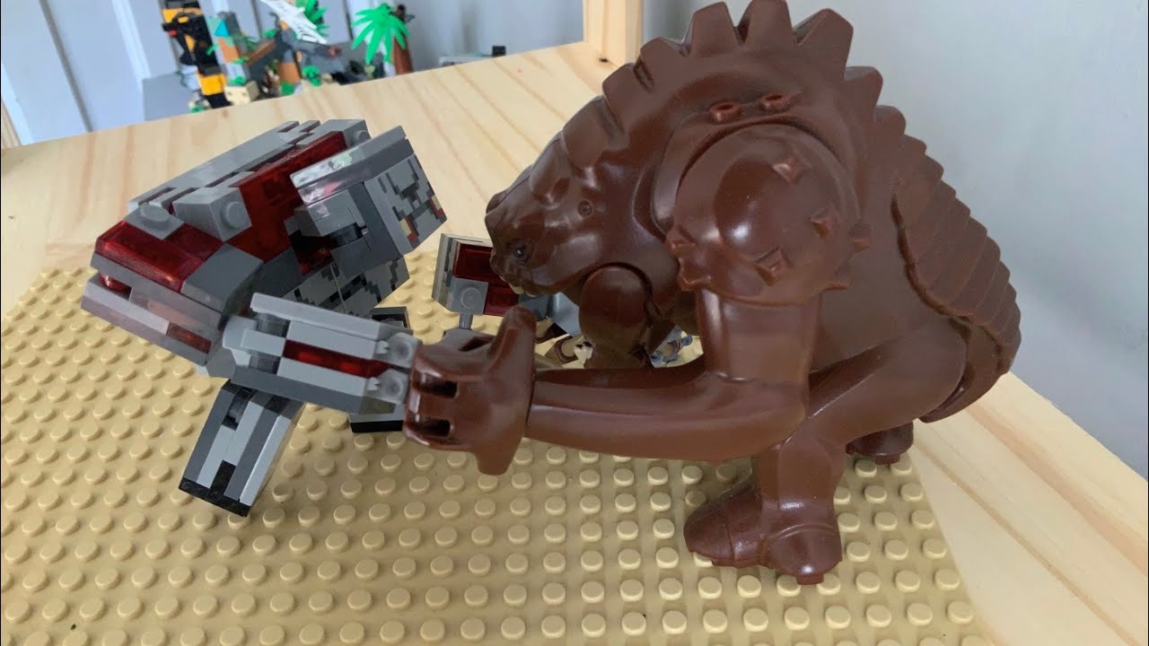 Rancor Vs Redstone Golem - LEGO Star Wars X Minecraft Dungeons ...