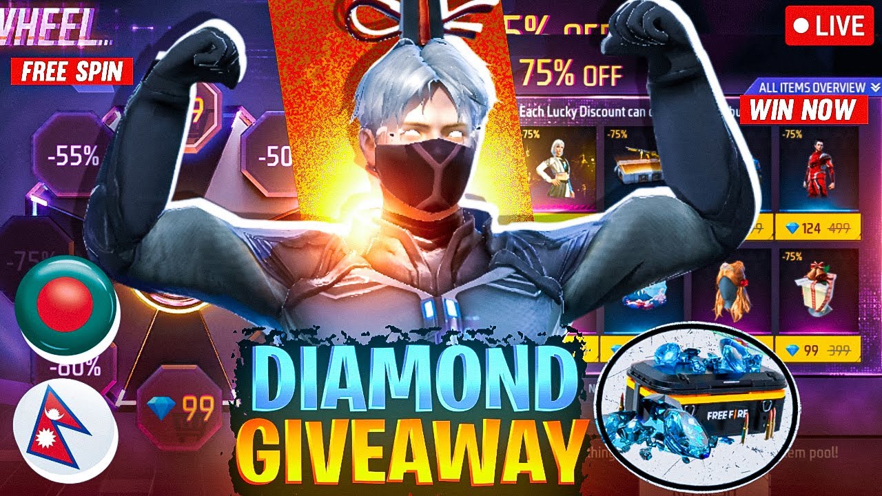 [🔴LIVE ]💎Diamond Giveaway 😍 PLAY For WIN Diamond 🗿JOIN Custom BD vs ...