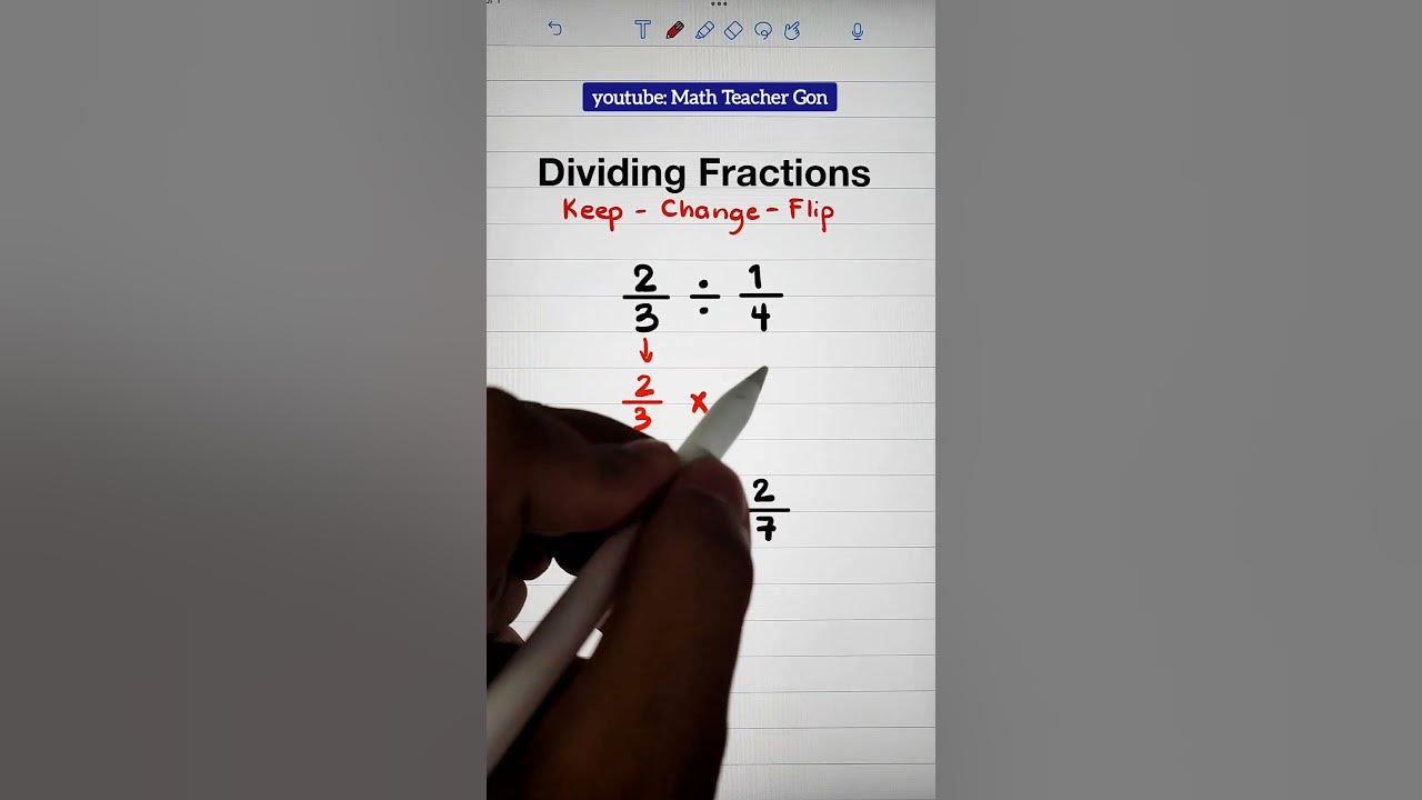Dividing Fractions by KCF? #mathteachergon #math #fractions # ...