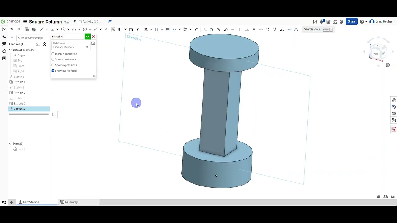 Square Column - Original (Onshape) - YouTube