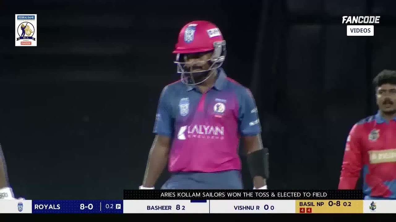 Trivandrum Royals vs Aries Kollam Sailors | Kerala Cricket League T20 ...