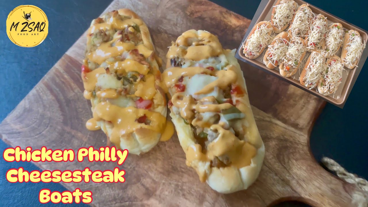 Chicken Philly Cheesesteak boats - YouTube