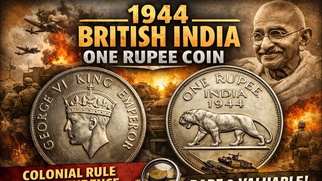 🇮🇳 1944 British India One Rupee Coin | WWII History, Rarity & Value ...