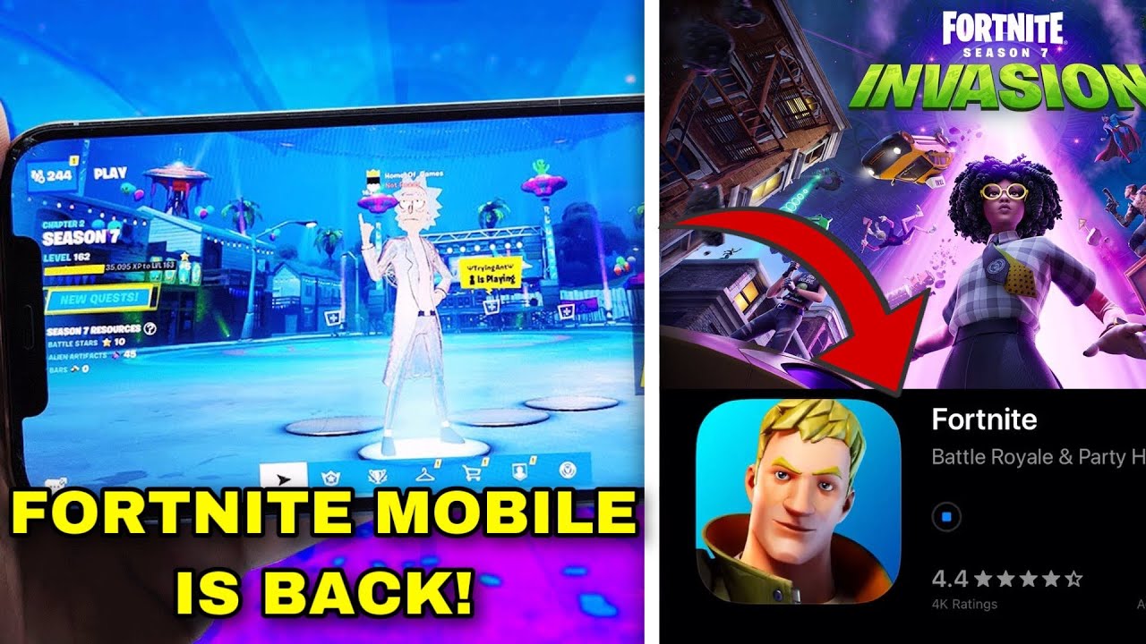 FORTNITE MOBILE IS BACK! (How To Download & Play Fortnite Mobile IOS ...