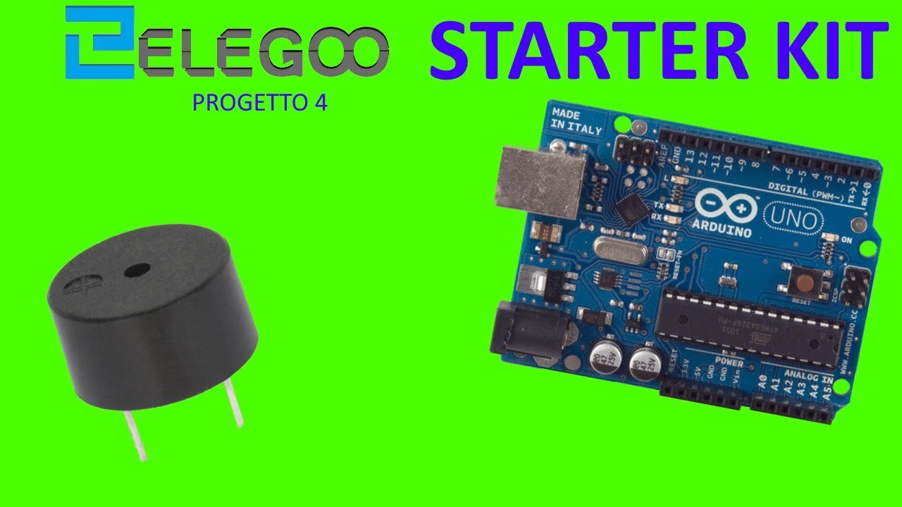 Arduino Elegoo Progetto 4 : PASSIVE BUZZER - YouTube