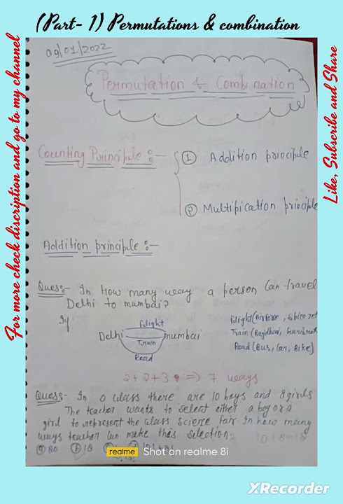 (Part-1) Permutation & Combination #mathematics #short #maths #combination #permutation #shorts ...