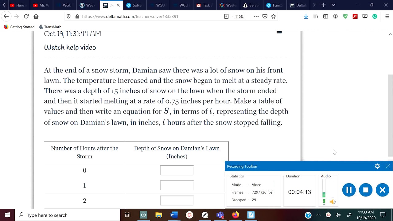 Make Table and Equation Given Linear Situation - YouTube