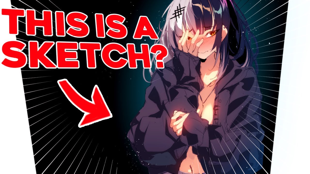 How to Make A Sketch Look Like A Finished Artwork [ART PROCESS] - YouTube