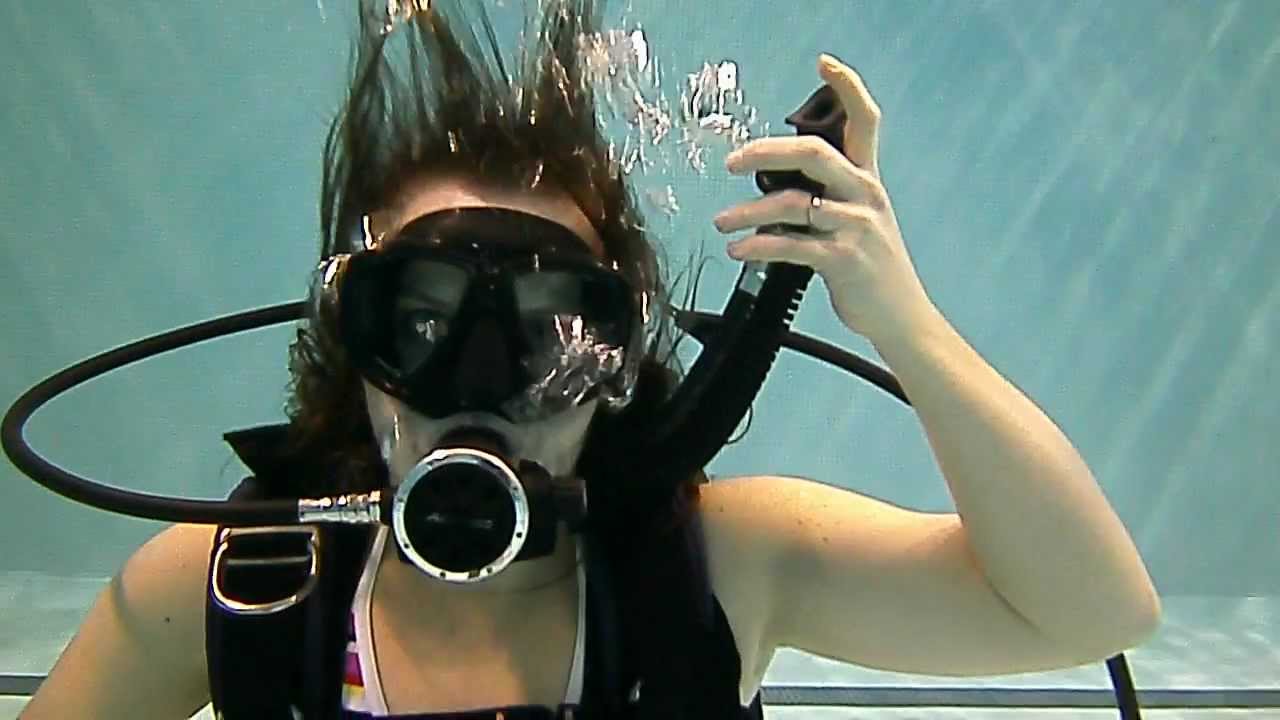 SCUBA diving pool ascent - YouTube
