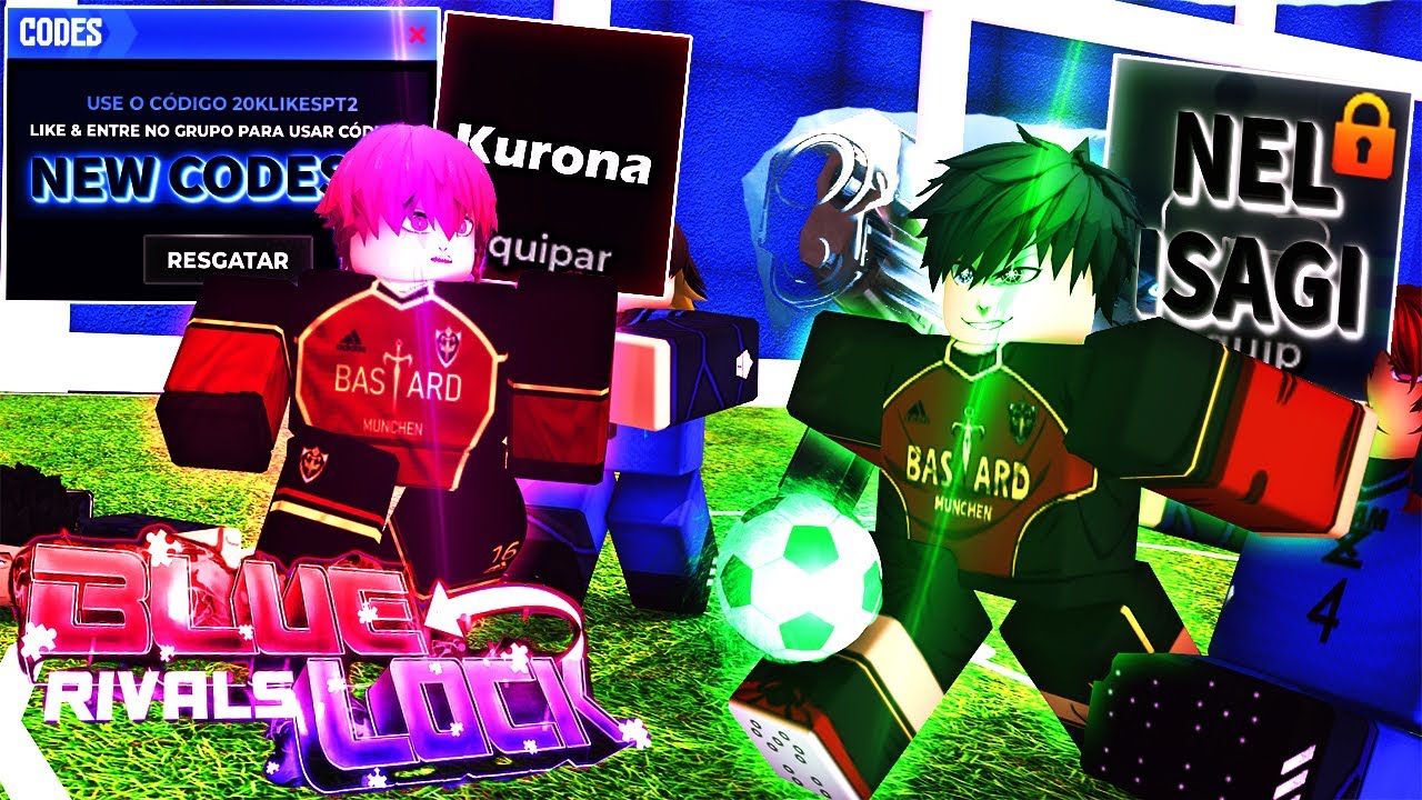 NOVOS CÓDIGOS CHEGANDO no BLUE LOCK RIVALS e NOVA REAÇÃO QUIMICA KURONA ...
