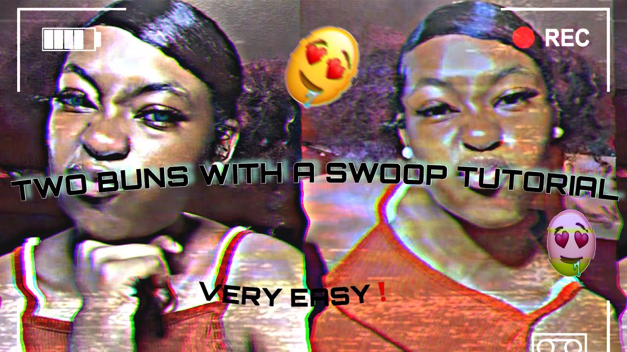 HOW TO: DO 2 BUNS WITH A SWOOP🥰😩 - YouTube