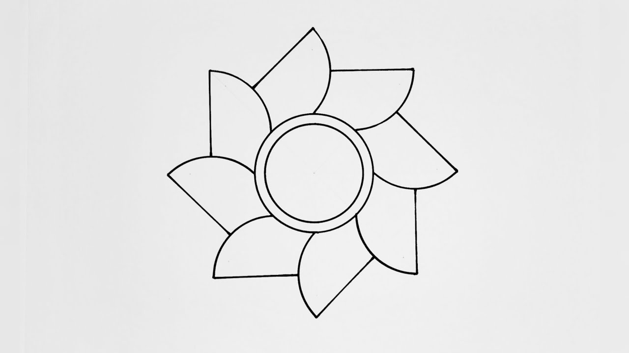 Geometric Flower Pattern || Creative Geometric Design || - YouTube